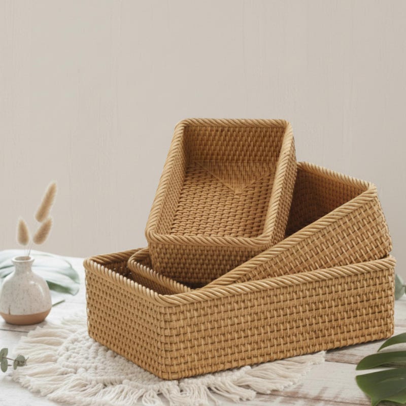 Rectangular Bathroom Baskets - Etsy