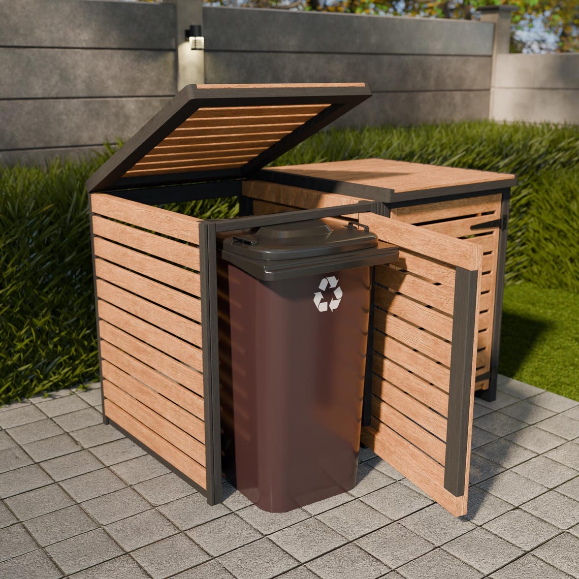 PDF Download - DIY Trash Garbage Bin Cover Box Waste Box Plan 32gal ...