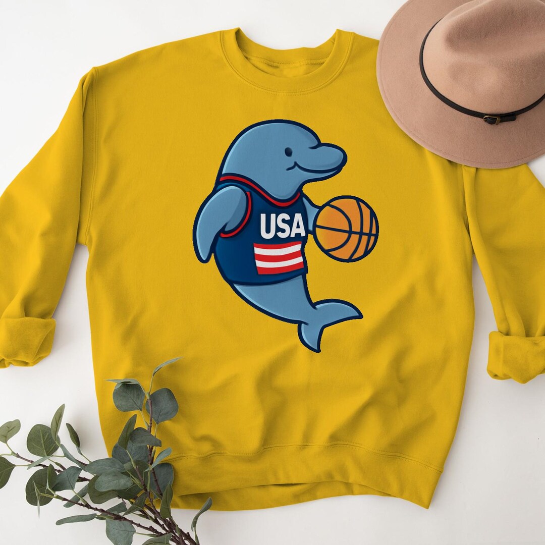 USA Basketball Dolphin Sweatshirt – Fun Kids Sports Apparel, Basketball ...