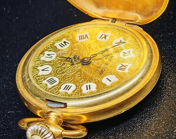 Northstar Vintage Pocket Watch - Gold Tone Roman Numeral - Antique ...