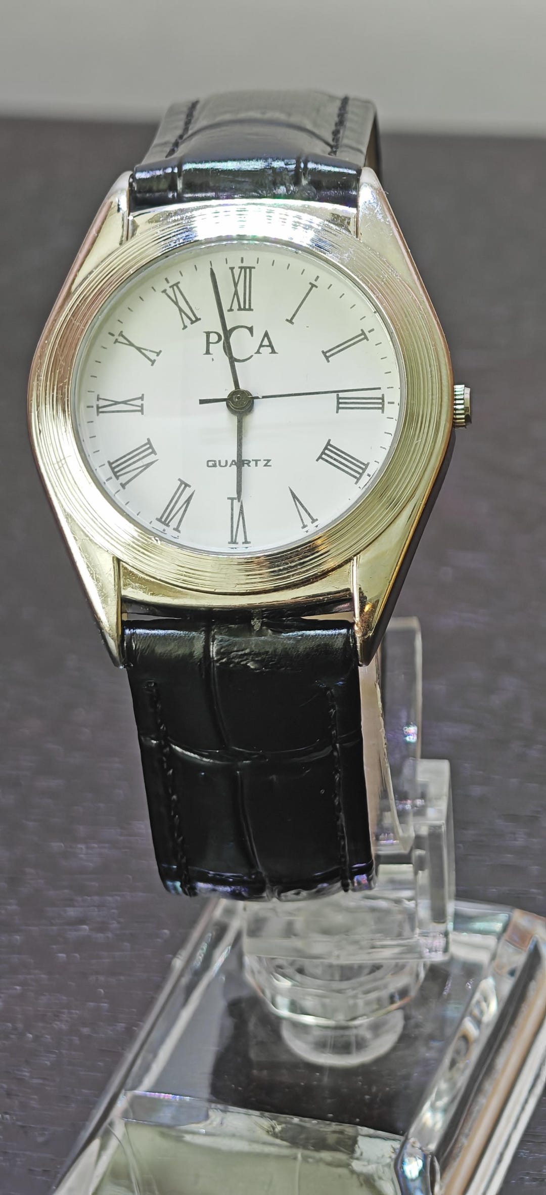 PCA Swiss Parts Quartz Watch — White Dial, Stainless Silver Bezel, New ...