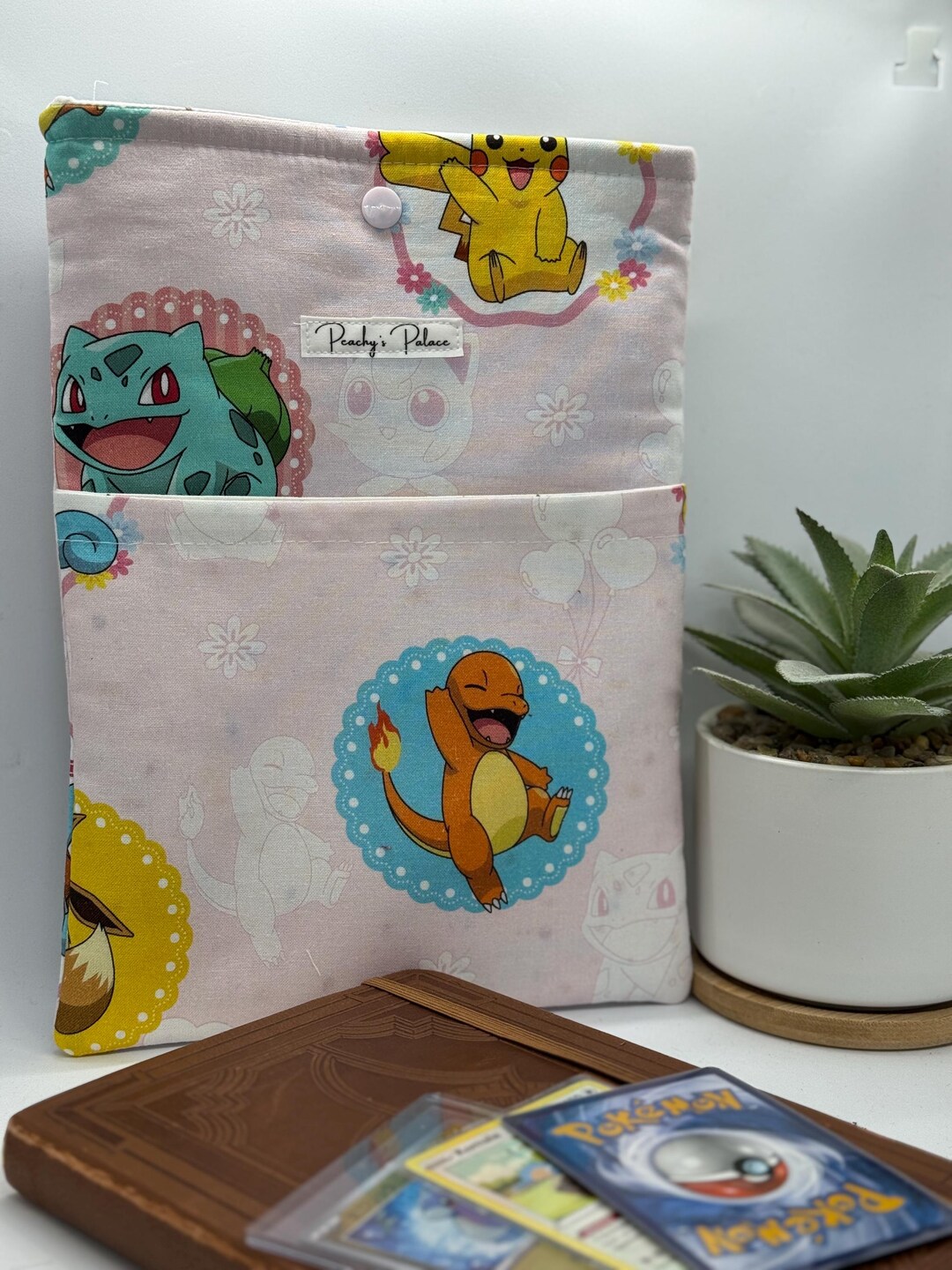 Pokémon Book Sleeve With Pocket - Padded Fabric Protector for ...