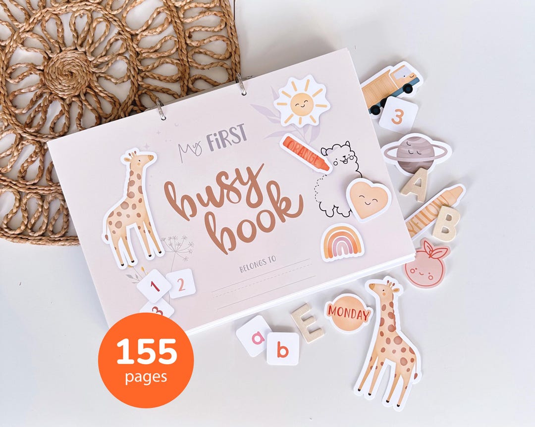 Busy Book for Kids: Toddler Quiet Book | Learning Binder (printable PDF ...