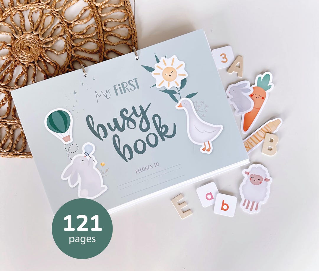 Toddler Learning Binder: My First Busy Book (digital PDF) - Etsy