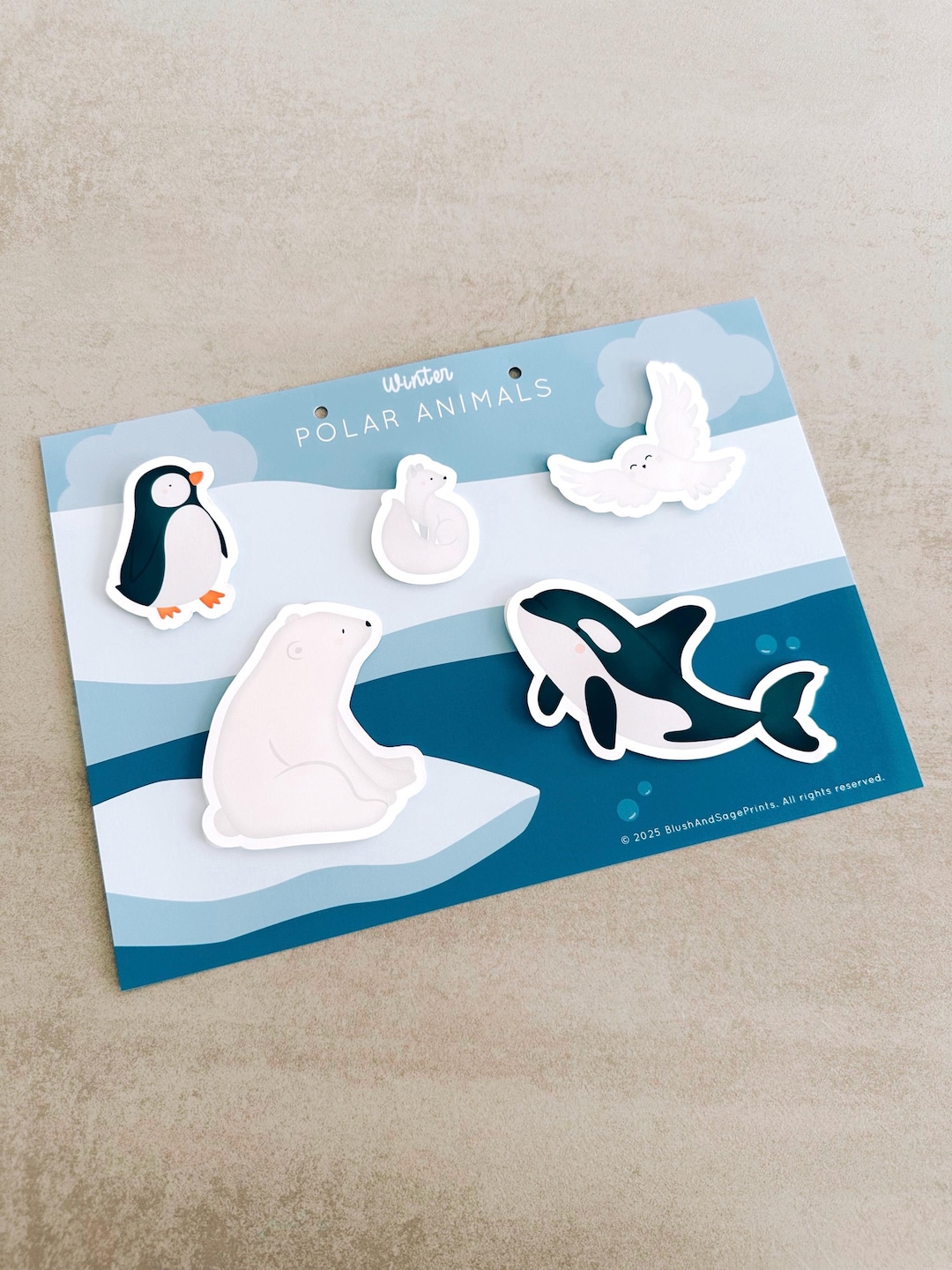 Polar Animals Shadow Matching Game: Montessori Printable (PDF) - Etsy ...