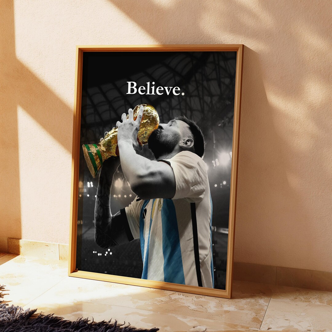 Lionel Messi Soccer Poster: Motivational Sports Wall Art (digital ...