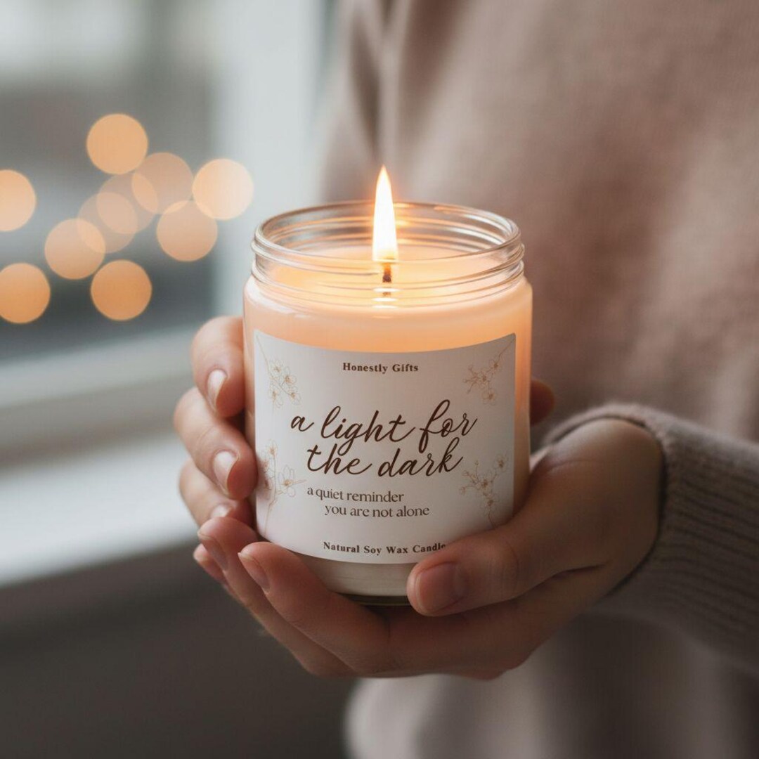 A Light for the Dark Sympathy Candle | Condolence Gift for Loss of ...