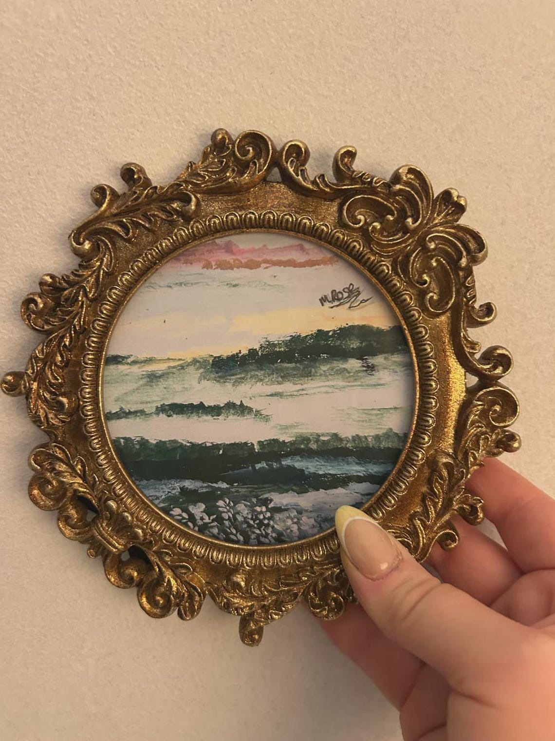 Landscape Print (gold Frame Included) 15cmx15cm - Etsy