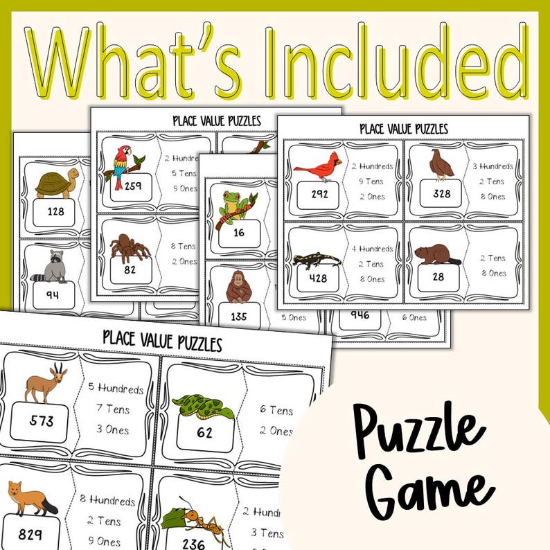 Place Value Games / 2- and 3- Digit Numbers - Etsy