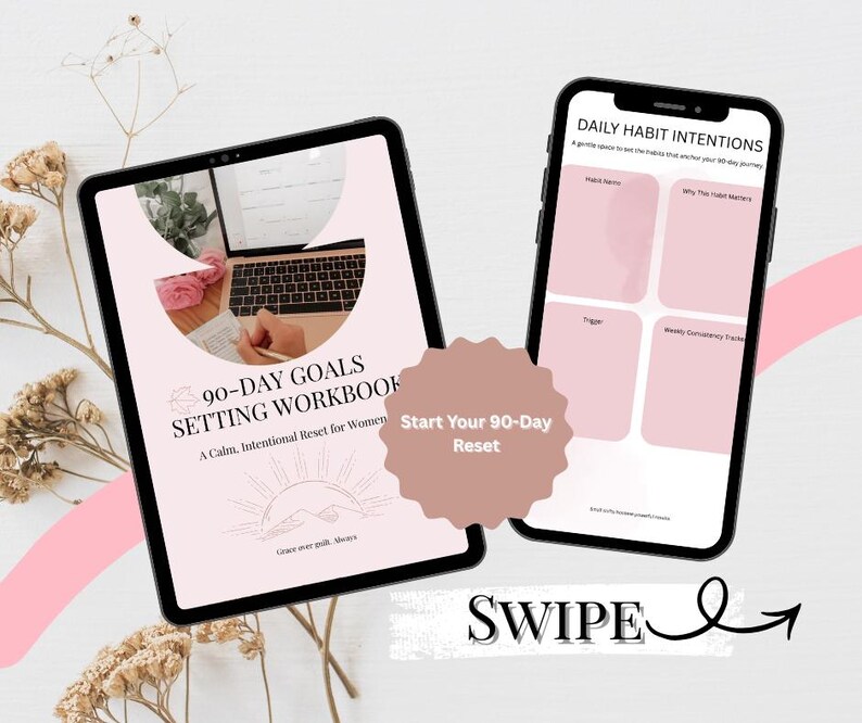 90-day Goals Setting Workbook, Personal Development Planner, Goal ...