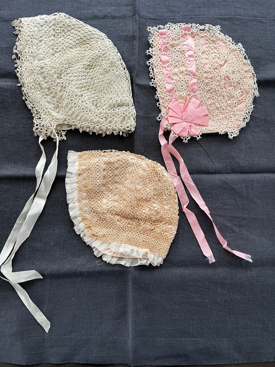Bonnet Tatted and Lined - Etsy