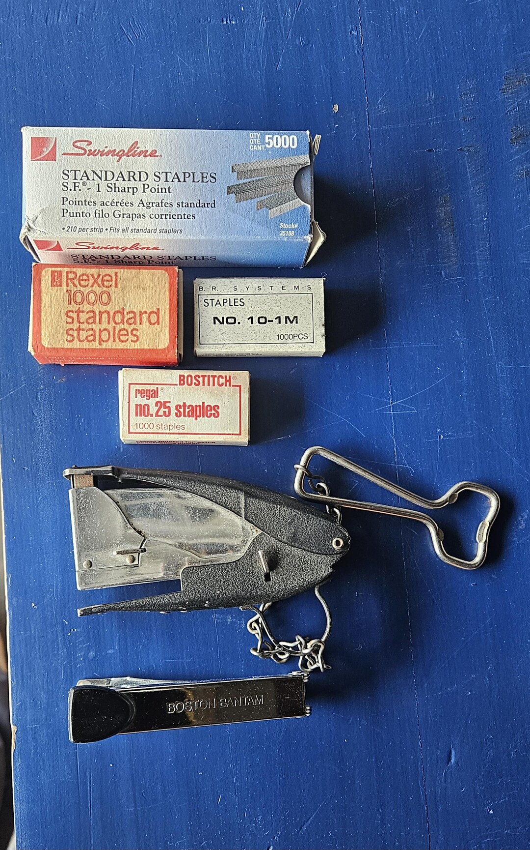 Bundle of Vintage Staplers Assorted Staples Swingline, Rexel, Bostitch ...