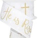 10 Yards, 2.5wired he is Risen Ribbon White, Easter, Spiritual, Any ...