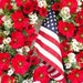 Patriotic Poppy Wreath Memorial Day Wreath 28 Summer - Etsy