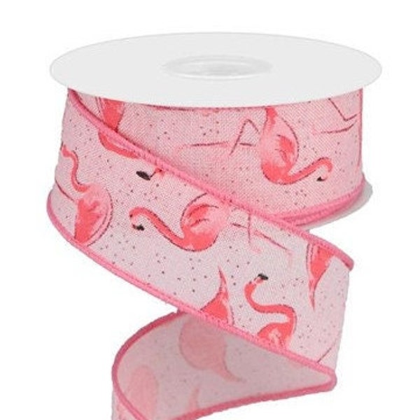 Flamingo Ribbon Wired - Etsy