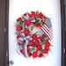 Poppy Patriotic Wreath: Americana Flag Decor, Memorial Day - Etsy