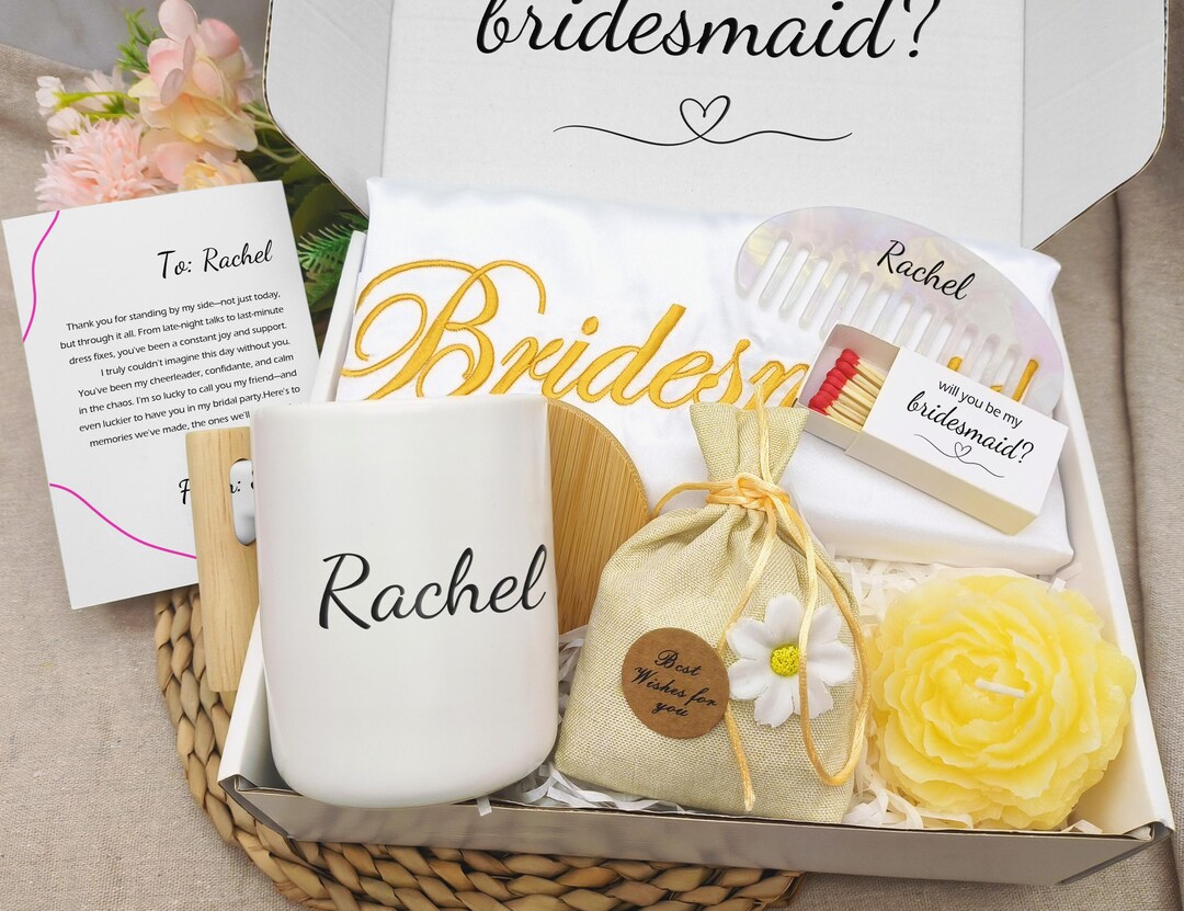 Sets of 4 Getting Ready Bridesmaid Kits – Personalized Mugs & Hair ...