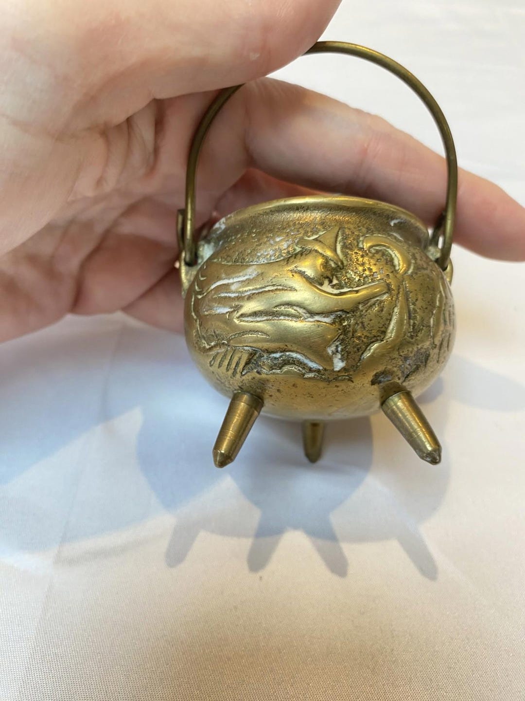 Antique Brass Mini Witch Cauldron. Pagan Cauldron. Witchcraft. - Etsy