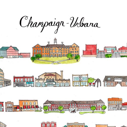 Champaign-urbana Print - Etsy