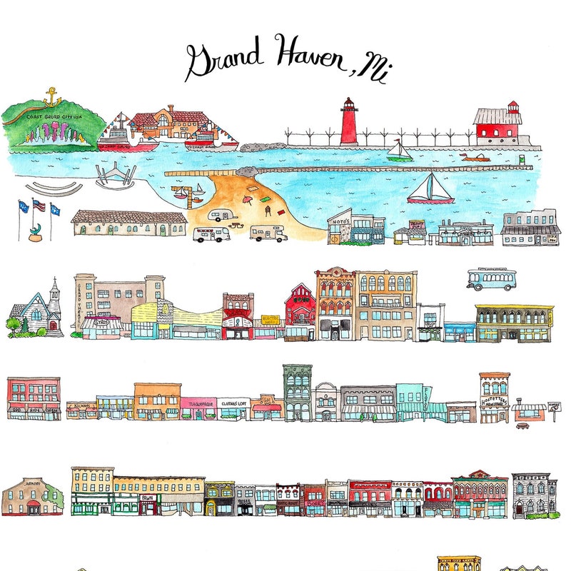 Grand Haven Michigan - Etsy