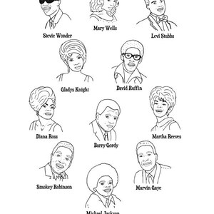 Motown Artist Print 8.5 X 11 - Etsy