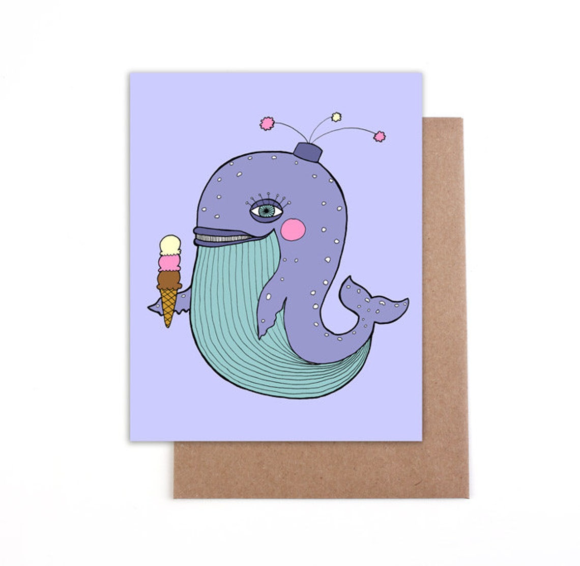 Blank Whale Card 4x5 - Etsy