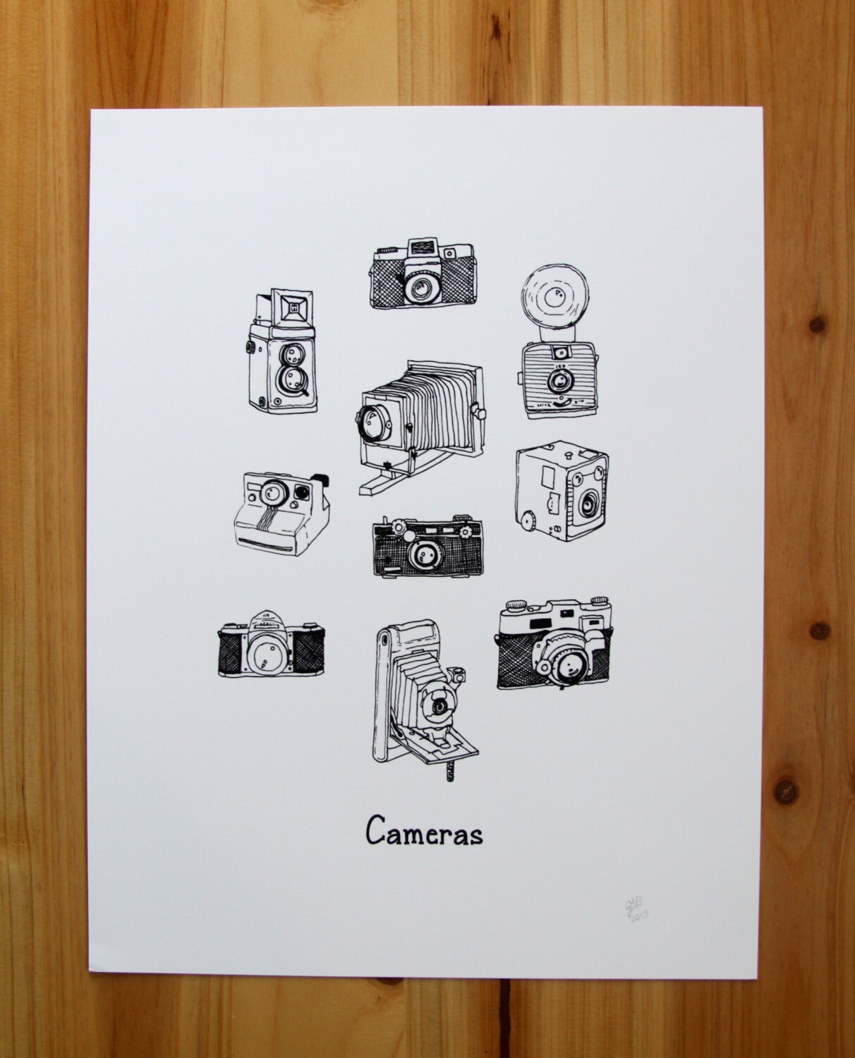 Pen and Ink Vintage Camera Drawing - Etsy