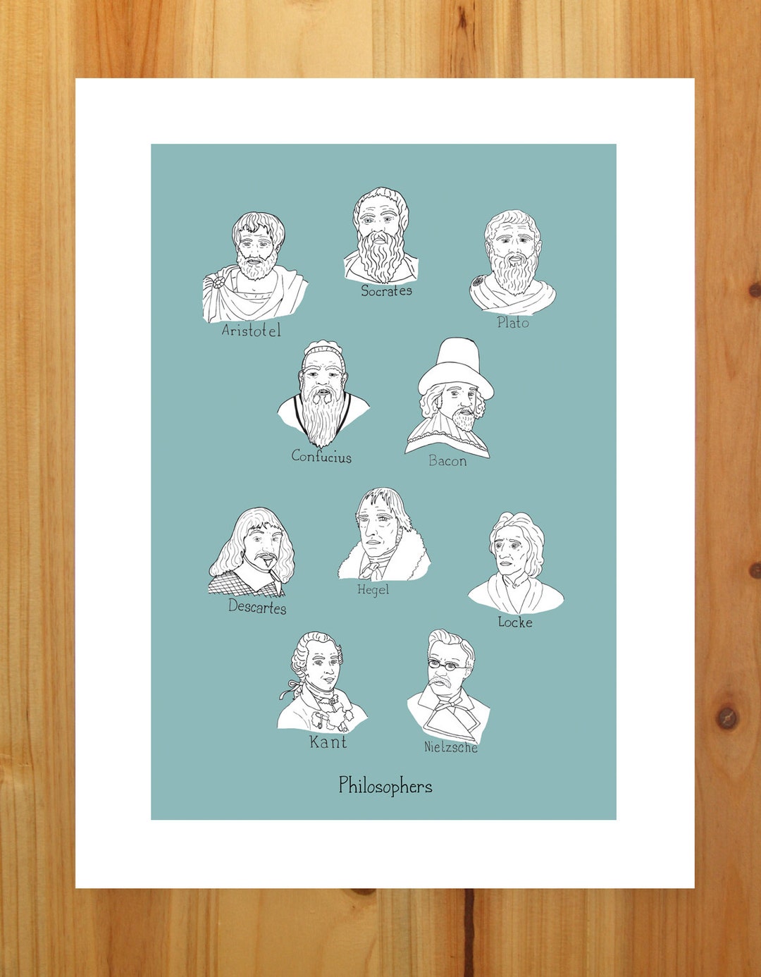 Philosophers Print: Aristotle, Socrates, Plato, and More - Etsy