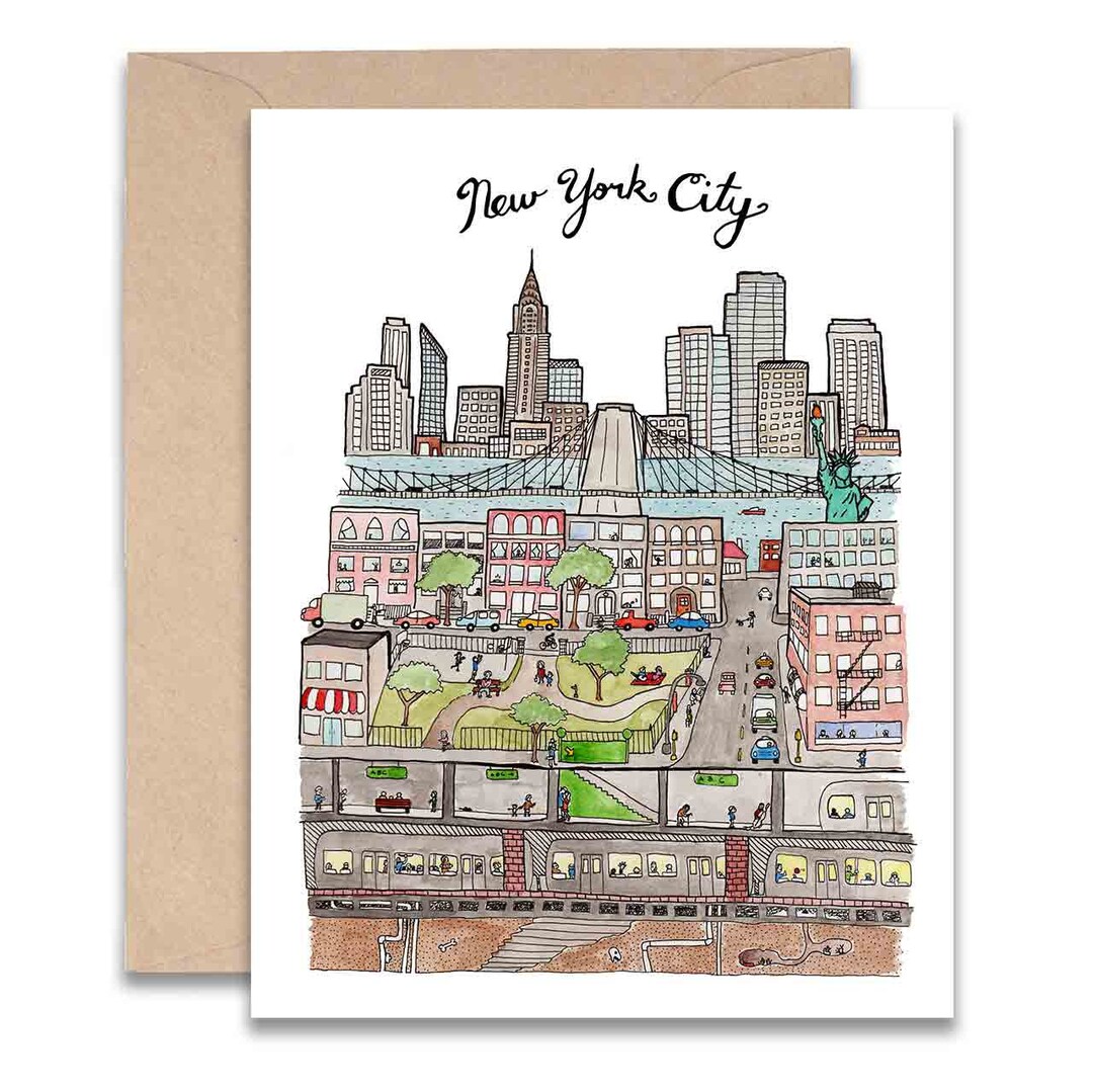 New York City Card Blank Inside - Etsy