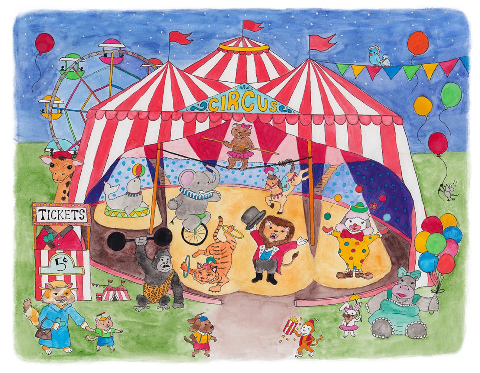 Circus Print - Etsy