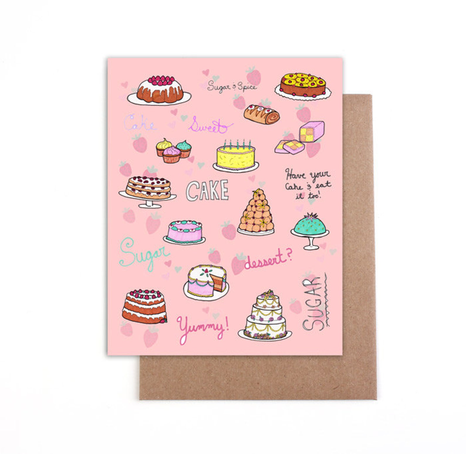 Cake Card Blank - Etsy