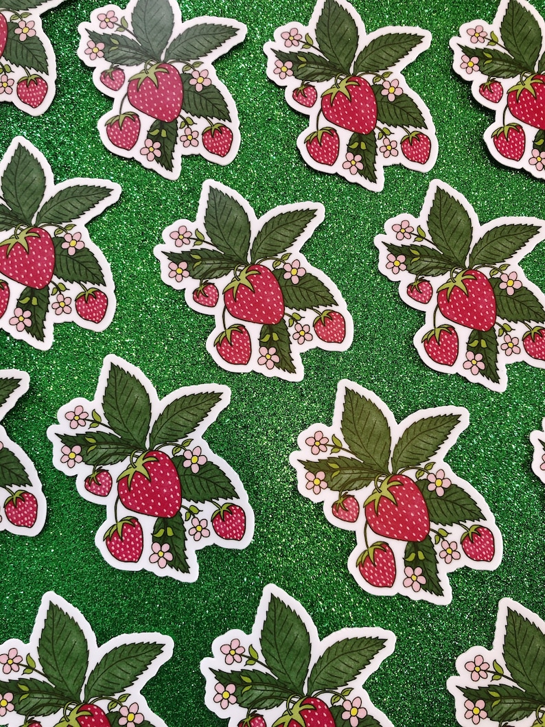 Strawberry Sticker - Etsy