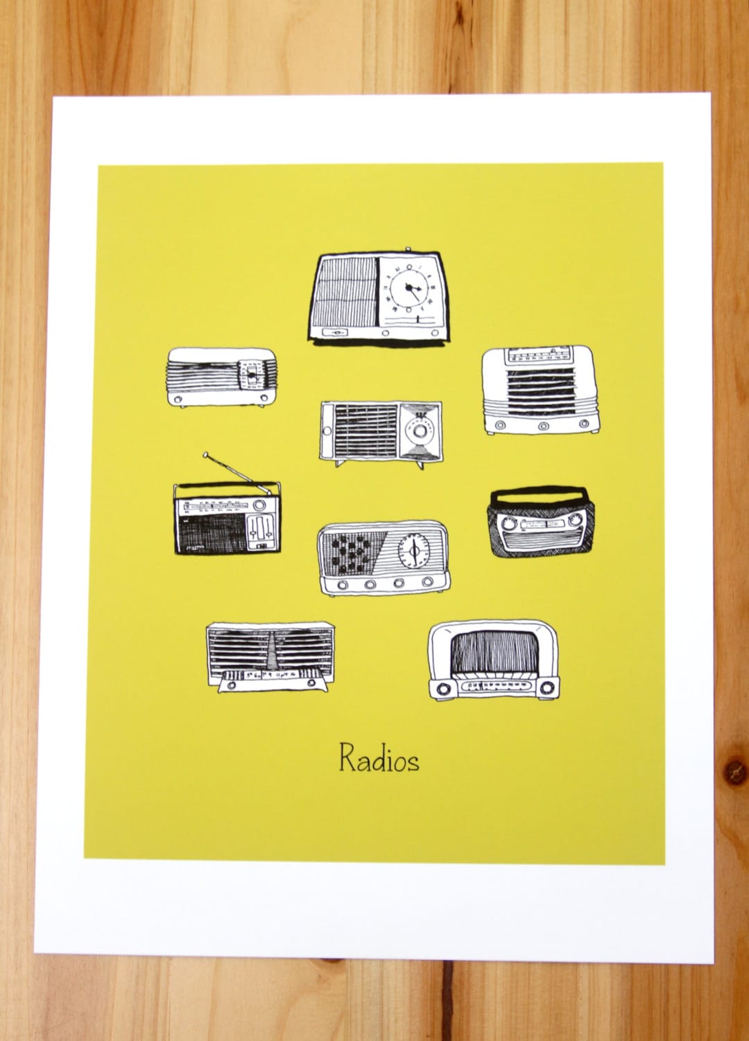 Vintage Radio Print, Pen and Ink Illustration - Etsy
