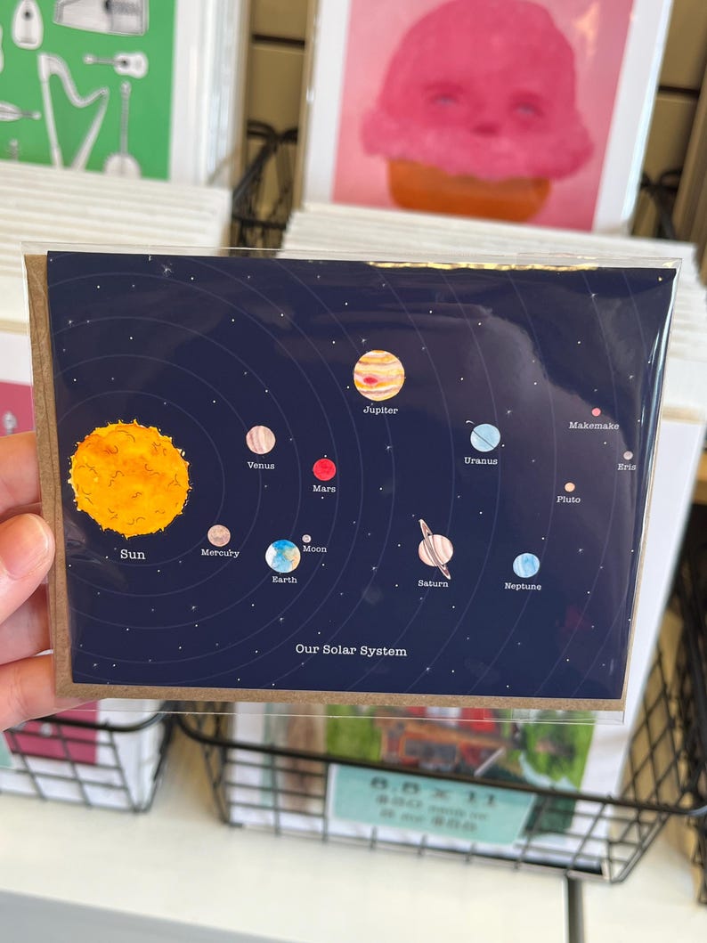 Solar System Card - 4x5 Blank - Etsy