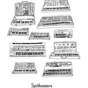 Synthesizers Print - Etsy