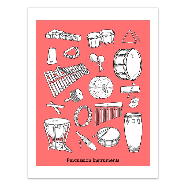 Percussion Instrument Print - Etsy