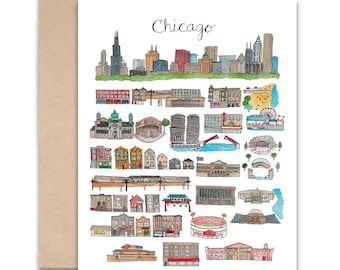 Chicago Card | Etsy