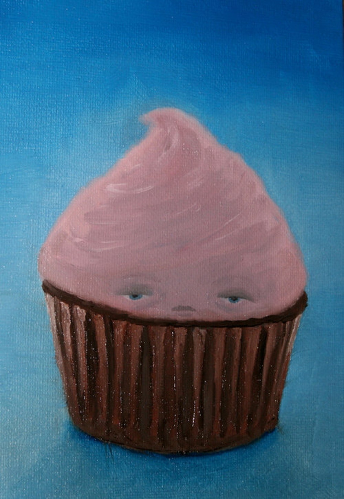 Depressed Sweety Treaty. Sad Cupcake - Etsy