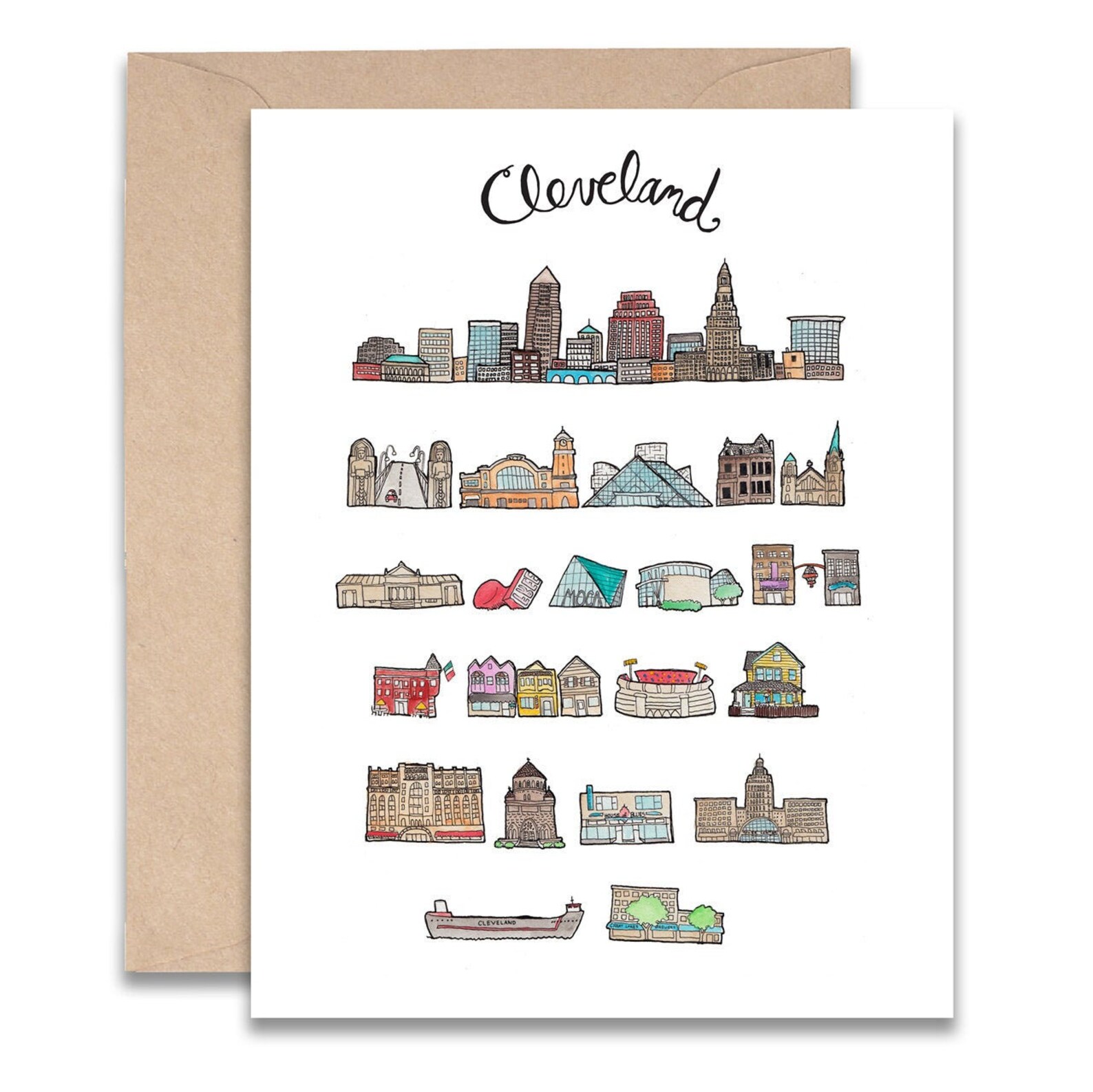Cleveland Ohio Card - Etsy