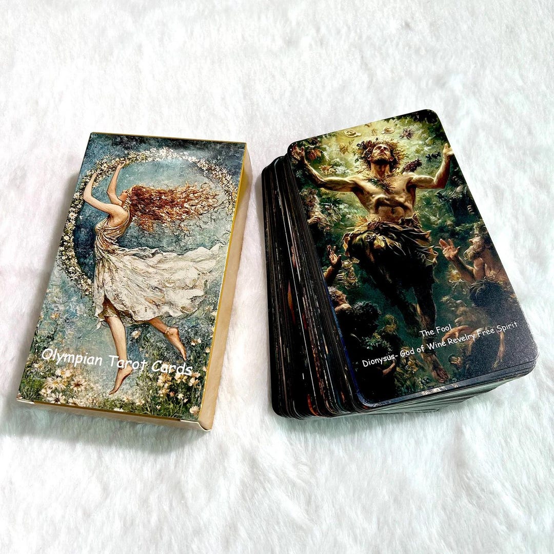 Greek Mythology Tarot Deck: Handmade Oracle Cards for Divination - Etsy
