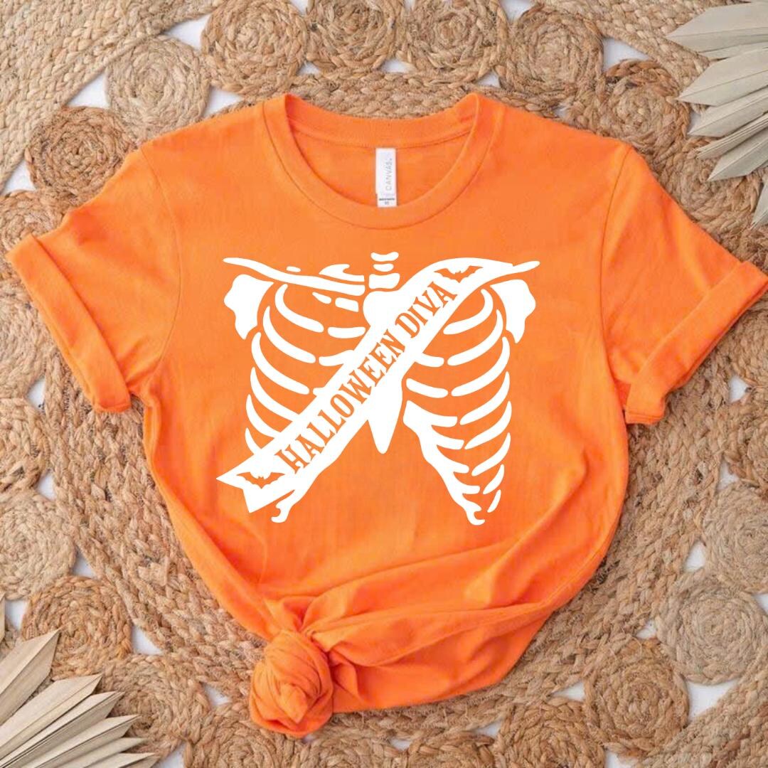 T-shirt Halloween Diva Rib Cage Print PNG Digital File - Etsy