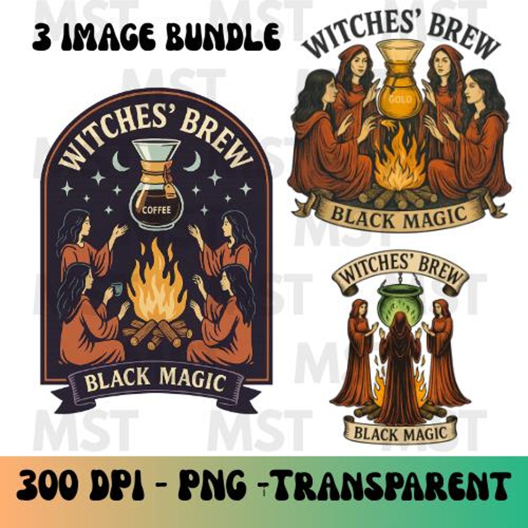 Witches Brew PNG Bundle | Gothic Witchcraft Sublimation Clipart | Dark ...