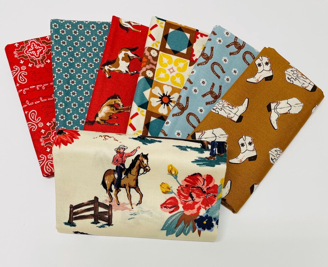 Wild Rose Cowgirl Cowboy Western by Riley Blake Designs 100% Cotton ...