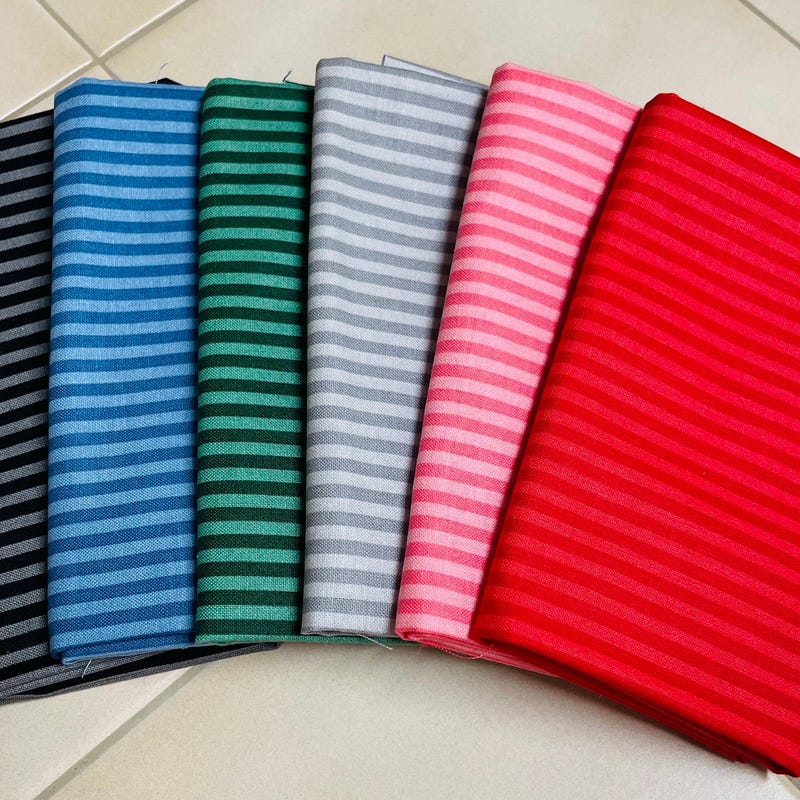 Red Tonal Stripe Fabric - Etsy