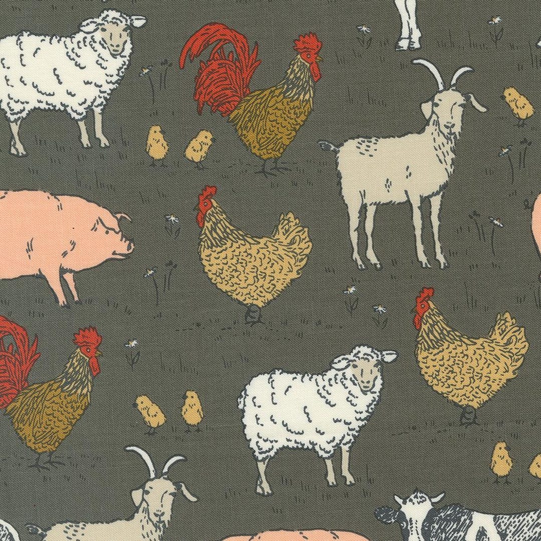 Farmstead Novelty Farm Animals Cows, Pigs by Stacy Hsu for Moda Cotton ...
