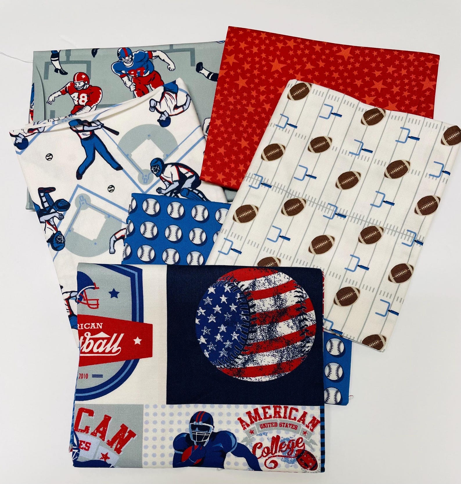 Play Ball for Moda Baseball, Football Fat Quarter Bundle of 6 - Etsy