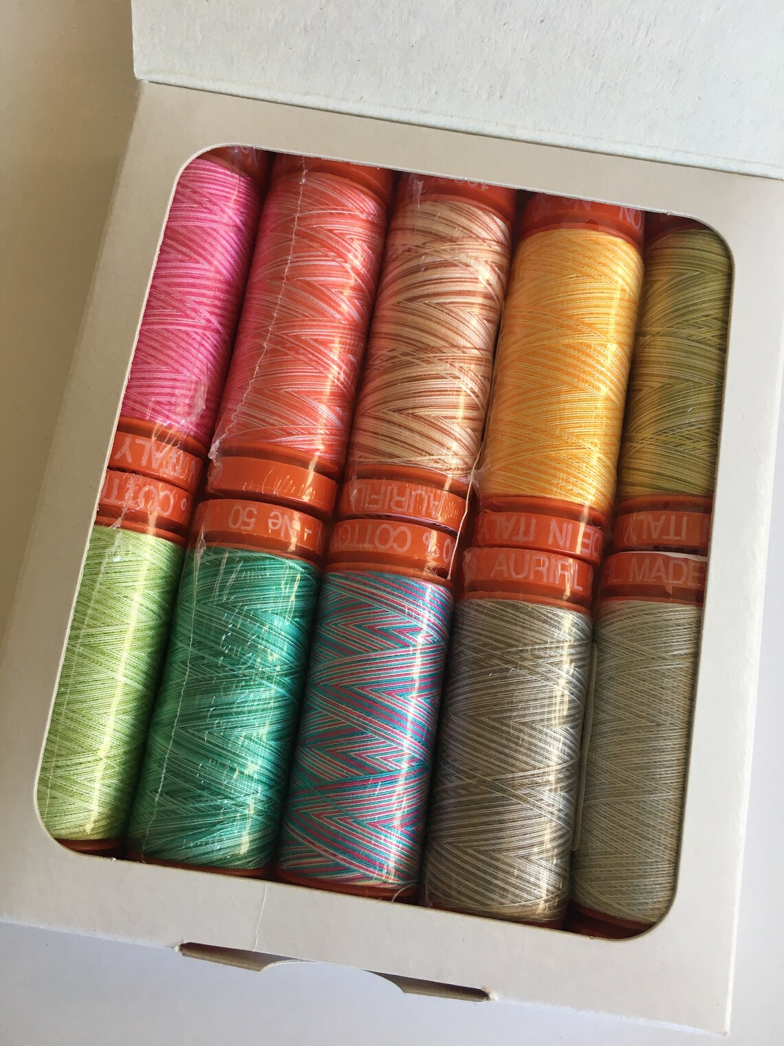 Aurifil Tula Pink Premium Variegated Cotton Thread 10 Spools | Etsy