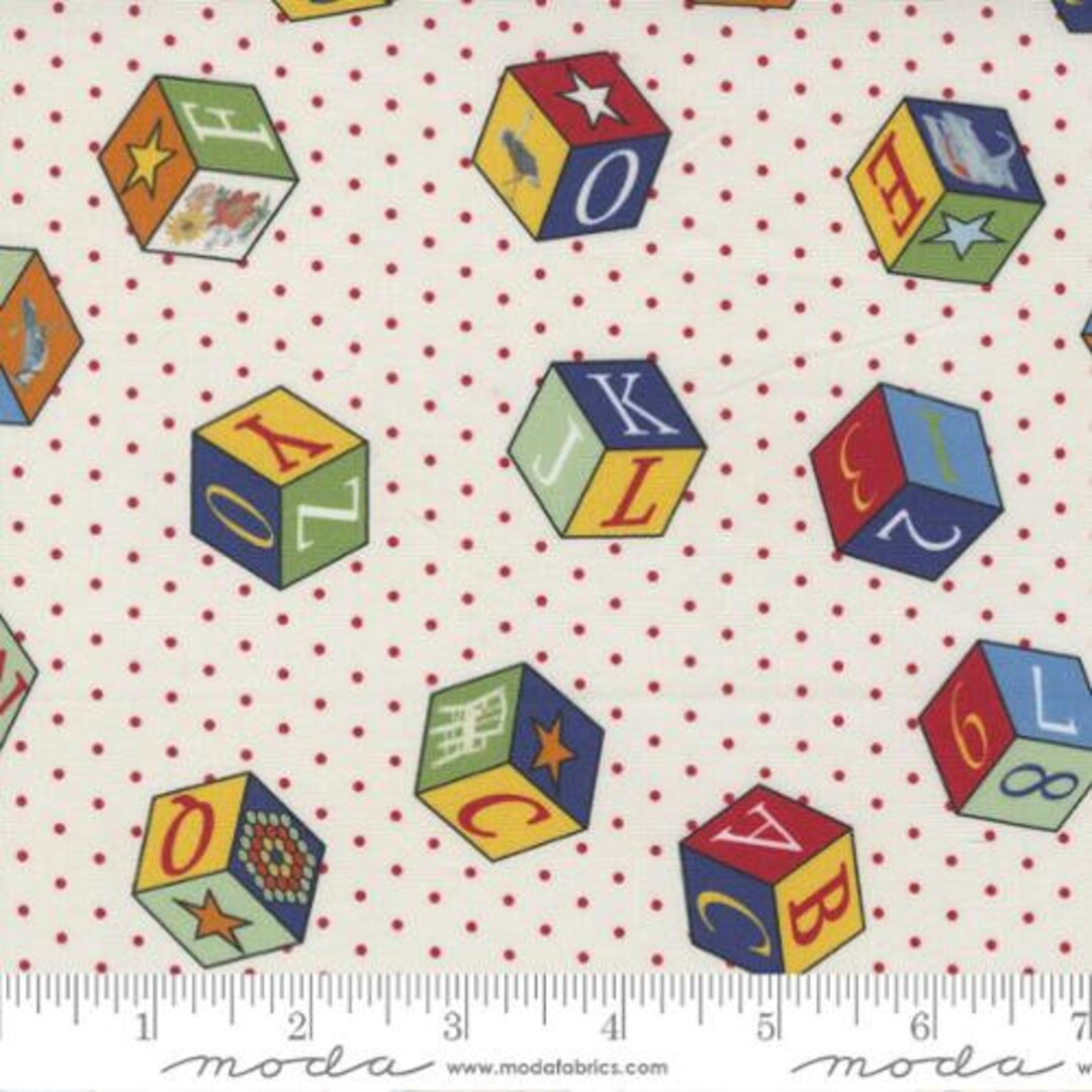 American Jane Moda Picture Perfect Ivory Block With Polka Dots Sold by ...