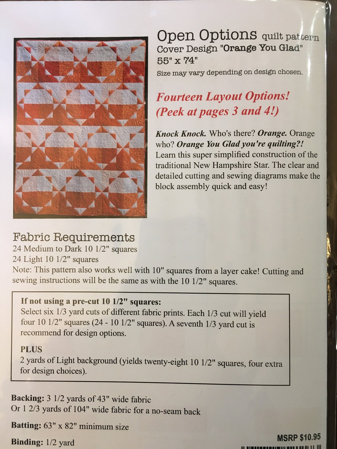 Open Options Quilt Pattern by Material Girlfriends 14 Layout Options ...