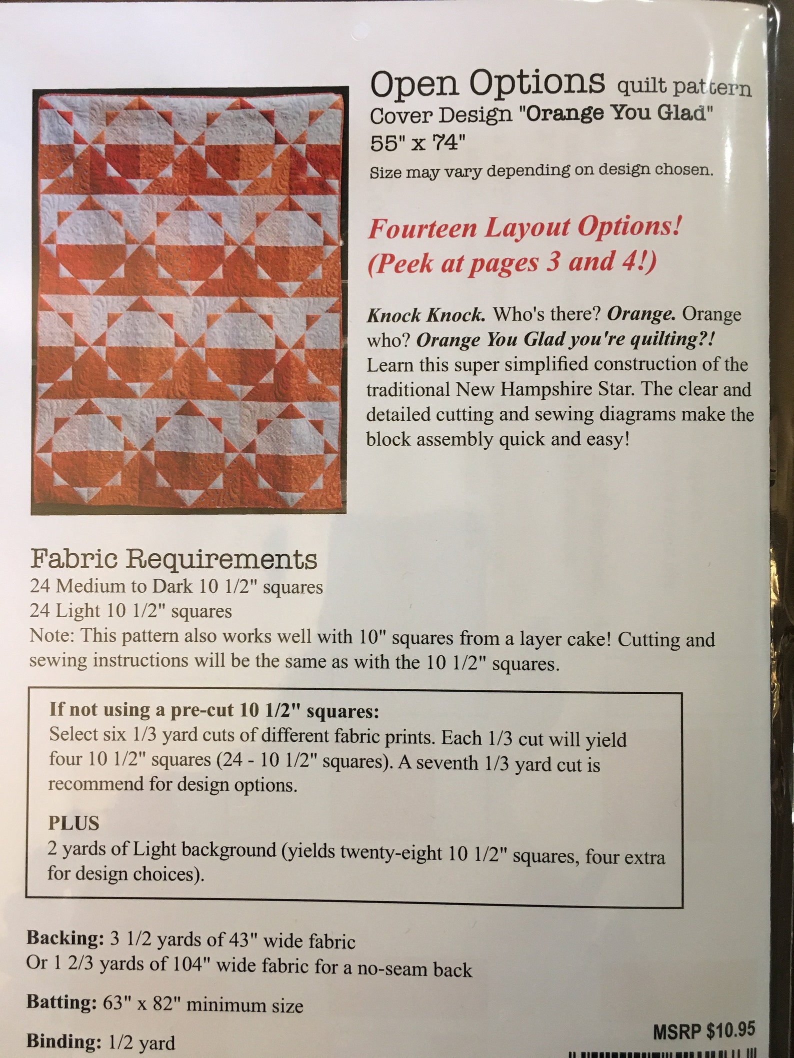 Open Options Quilt Pattern by Material Girlfriends 14 Layout Options ...